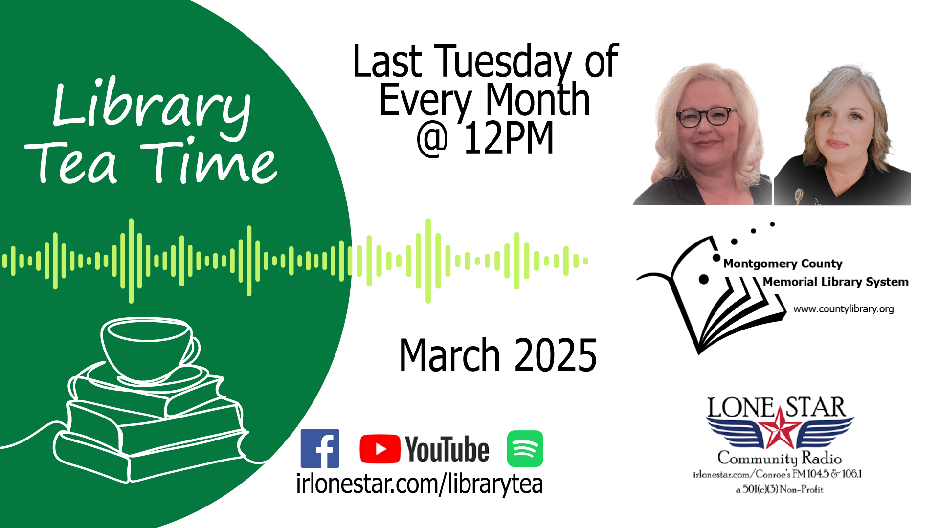 Library Tea Time with The Montgomery County Library System – March 2025 ...